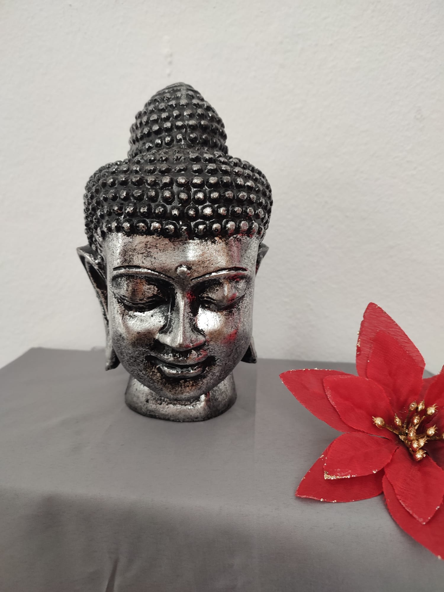 Cabeza Buda Plata - El Rincón de Nelly, tu tienda esotérica de confianza